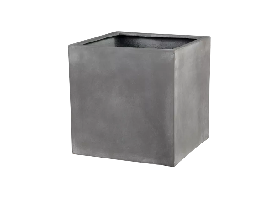 Kirschke Bradford Pflanzgefäß Beton grau modern quadratisch ...